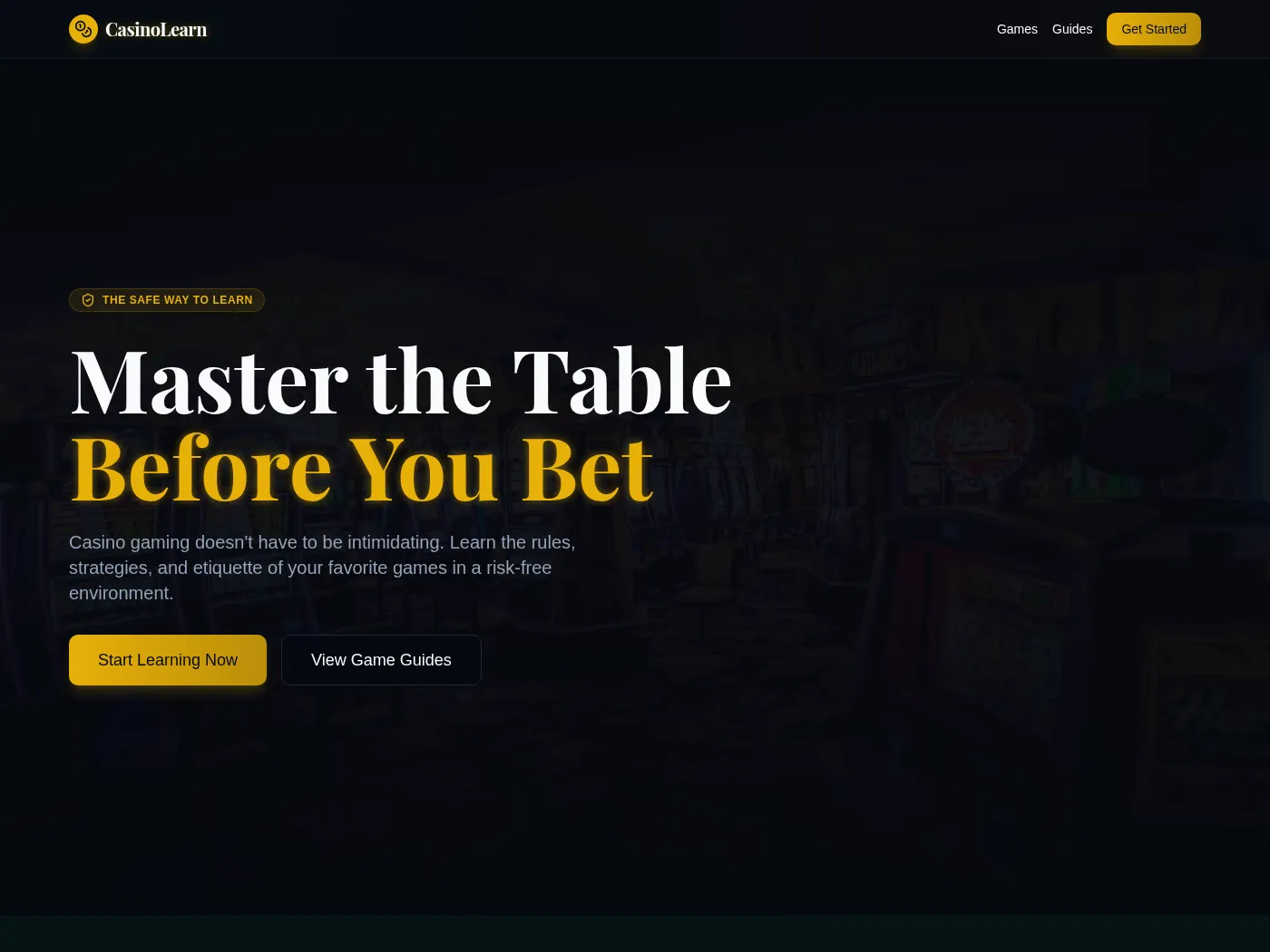 Casino Learner App