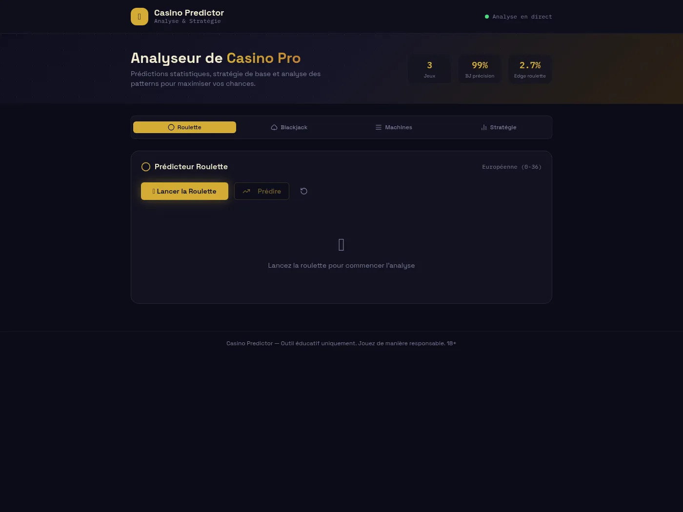 Casino Predictor App