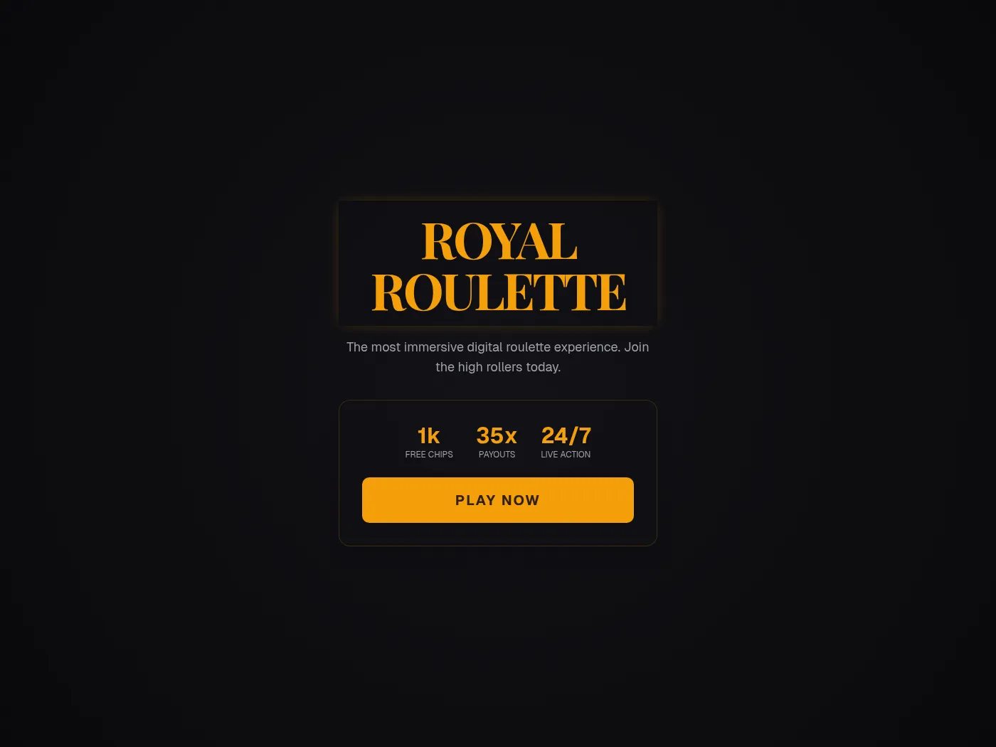 Casino Roulette Game