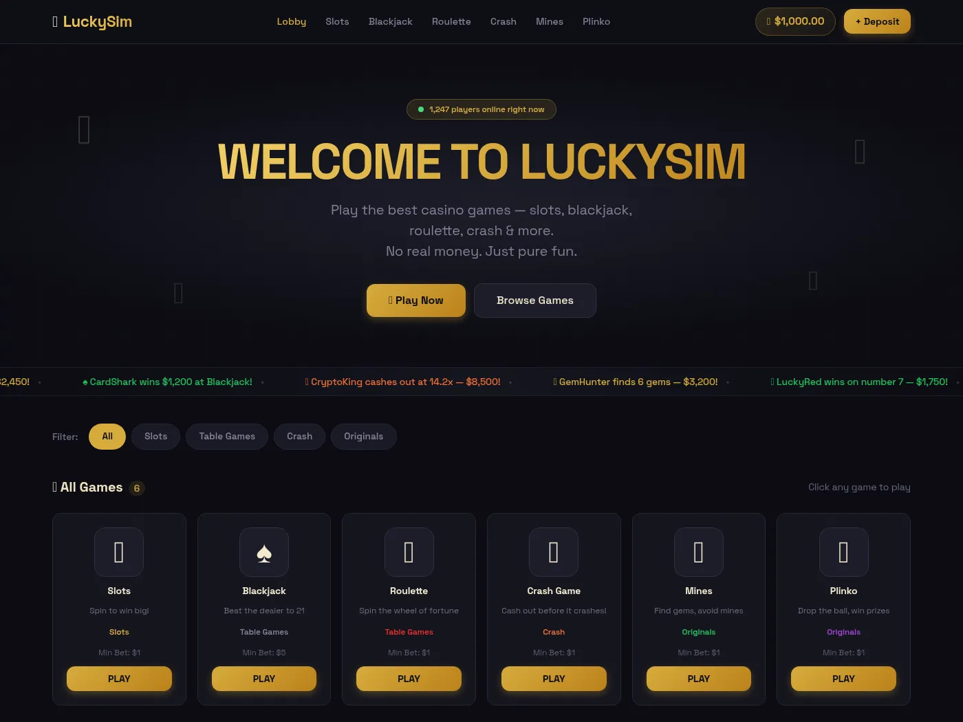 CasinoSim Pro