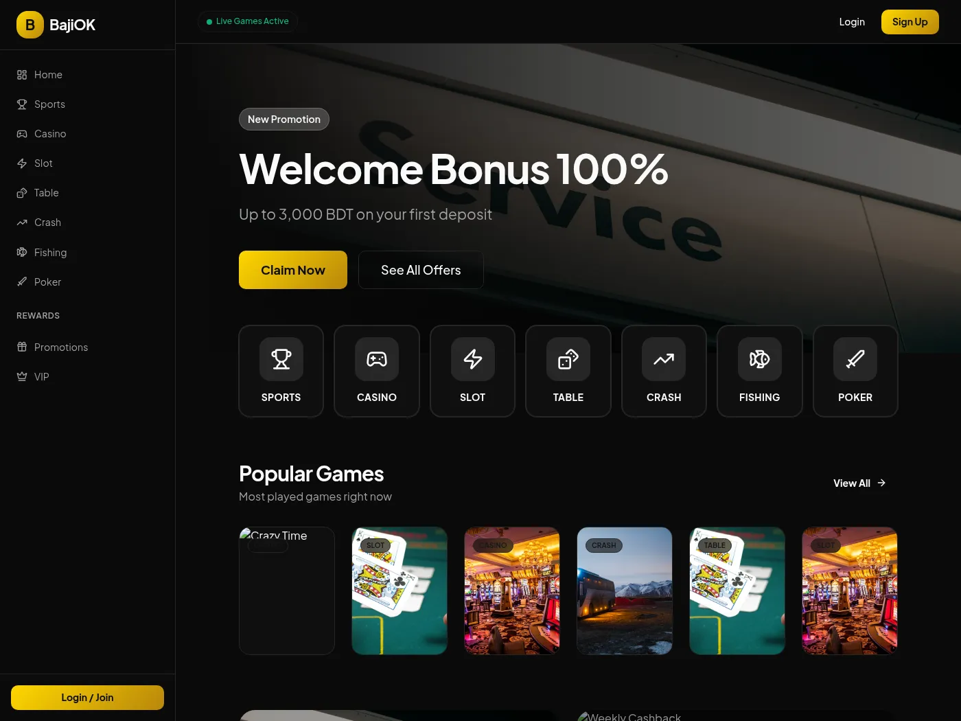 BajiOK Casino Web