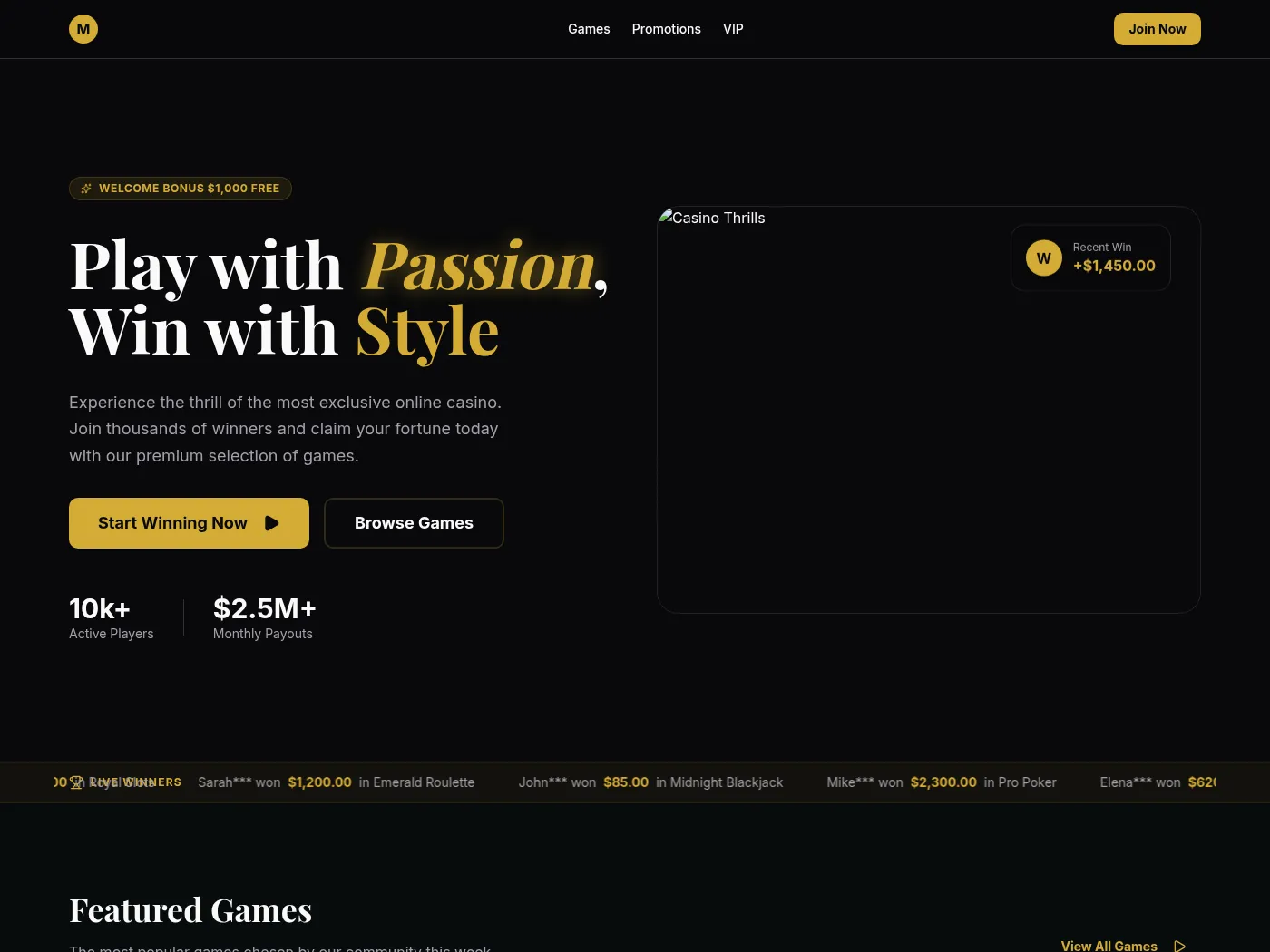 MoneyWin Casino Site