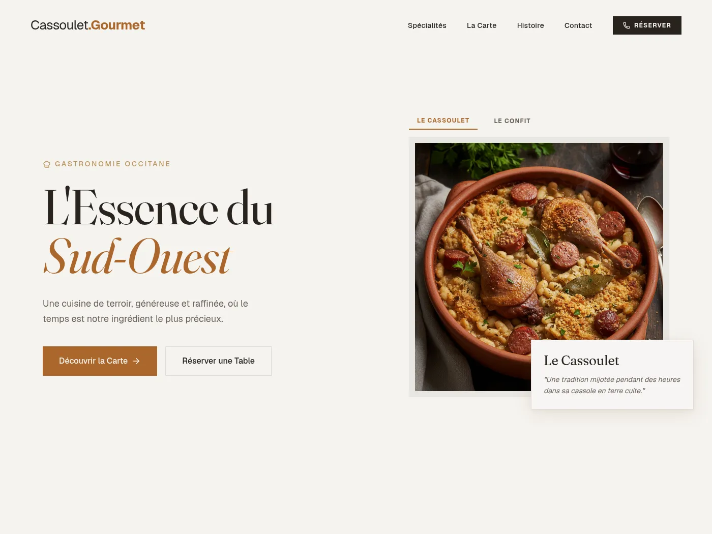 Cassoulet Gourmet Site