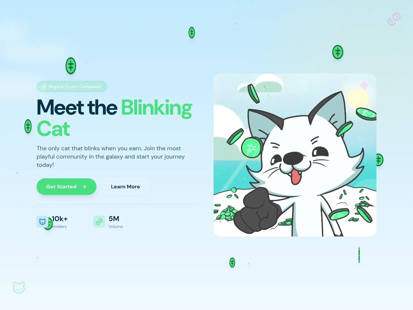 Blinking Cat Landing