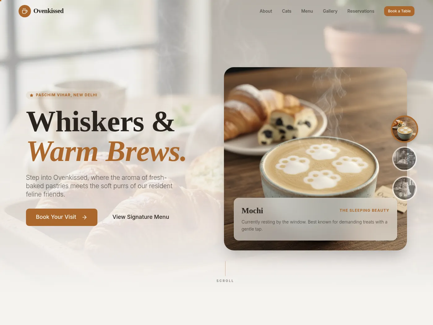 Ovenkissed Cat Cafe Site