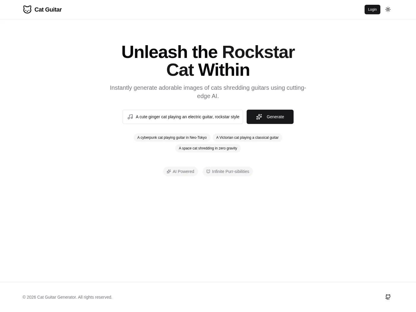 Cat Guitar Generator