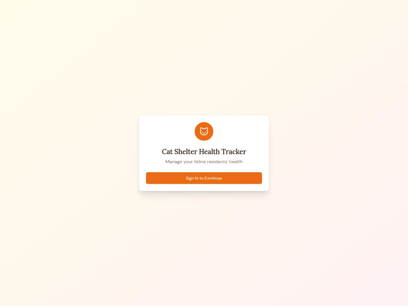 Cat Shelter Health Tracker