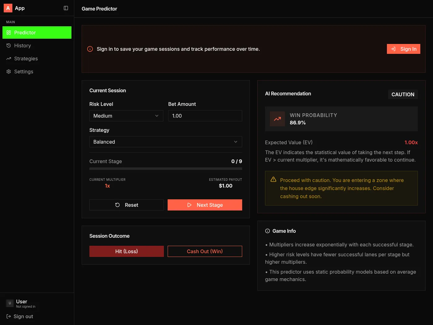 Rolletto Catch Up Predictor