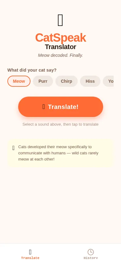 CatSpeak Translator