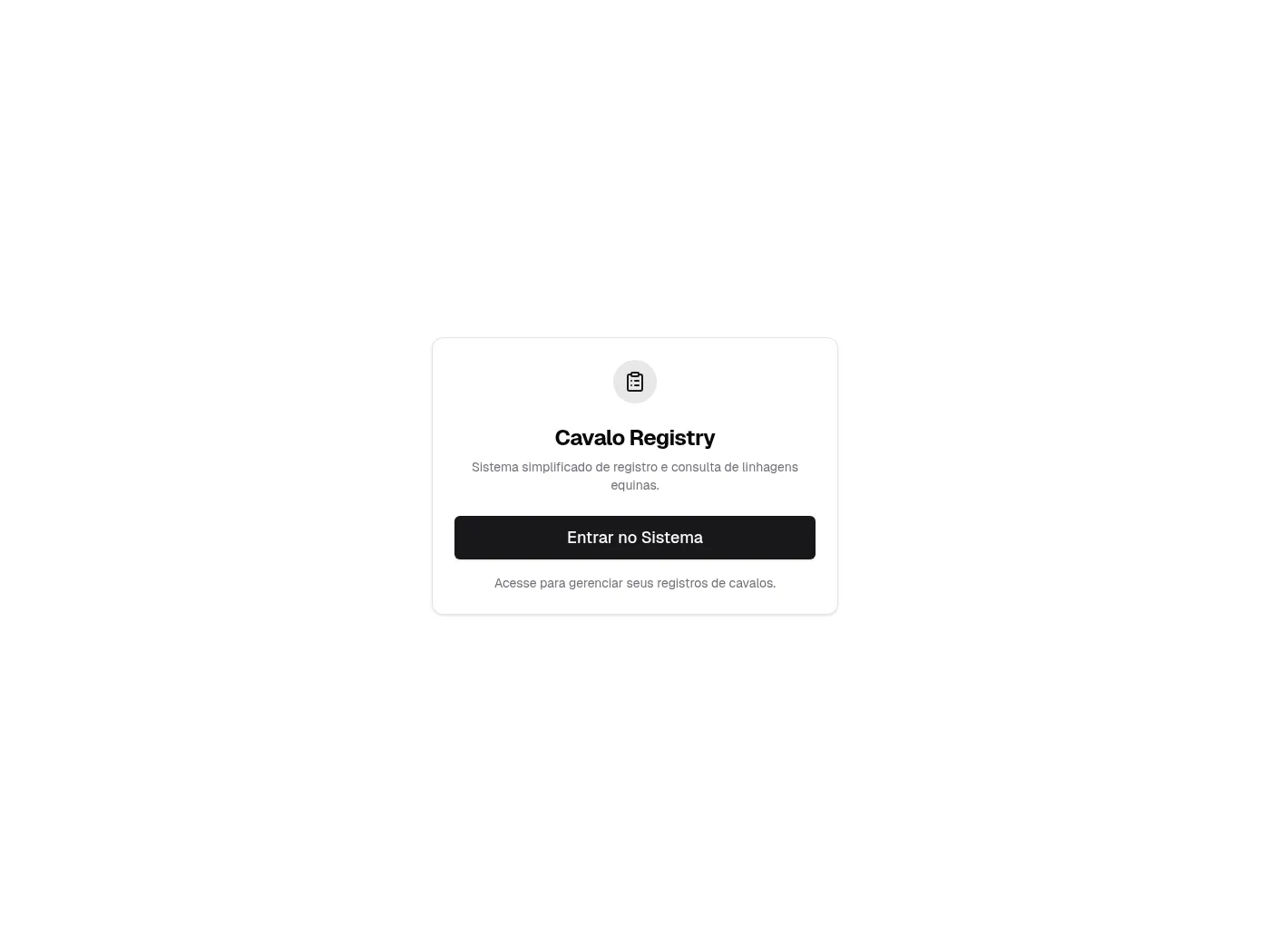 Cavalo Registry