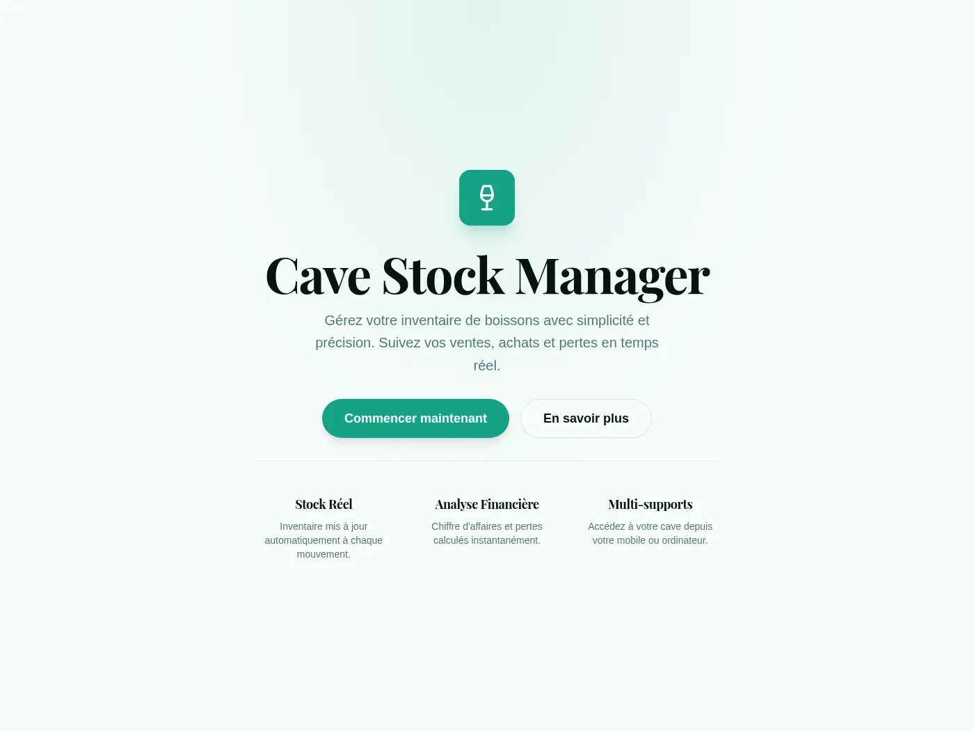 Cave Stock Manager