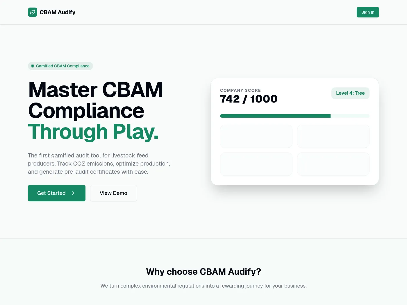 CBAM Gamified Audit App