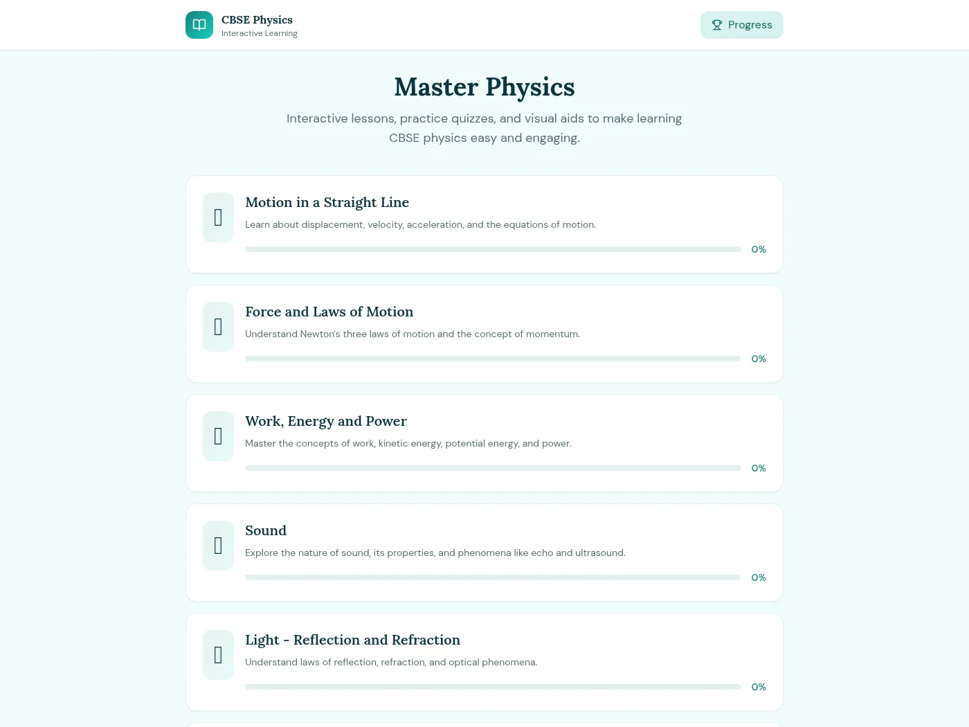 CBSE Physics Learner