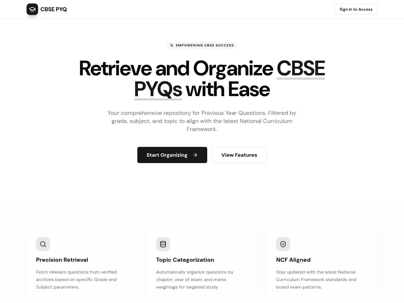 CBSE PYQ Organizer