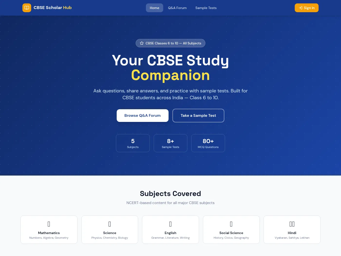 CBSE Scholar Hub