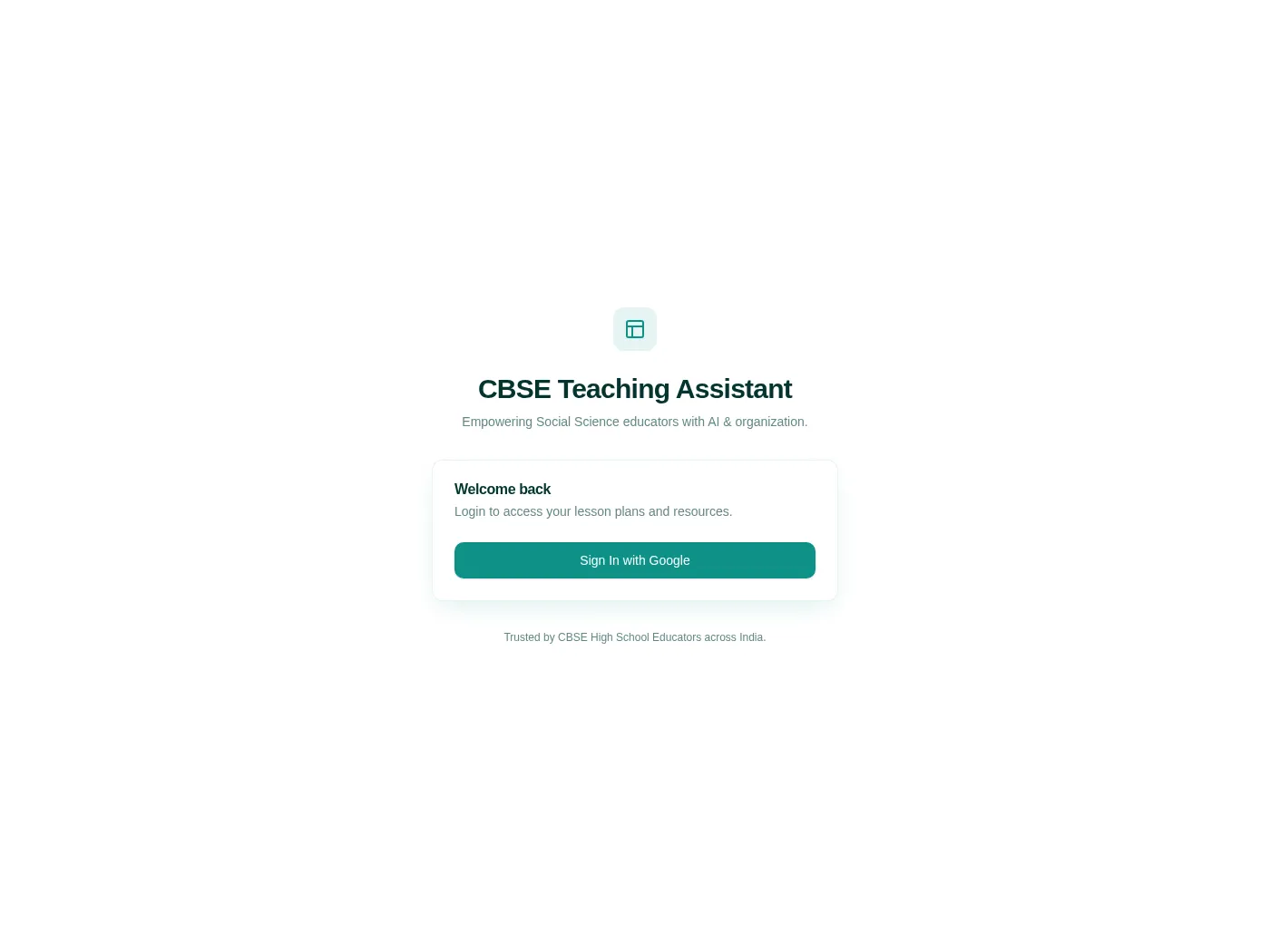 CBSE Teaching Assistant