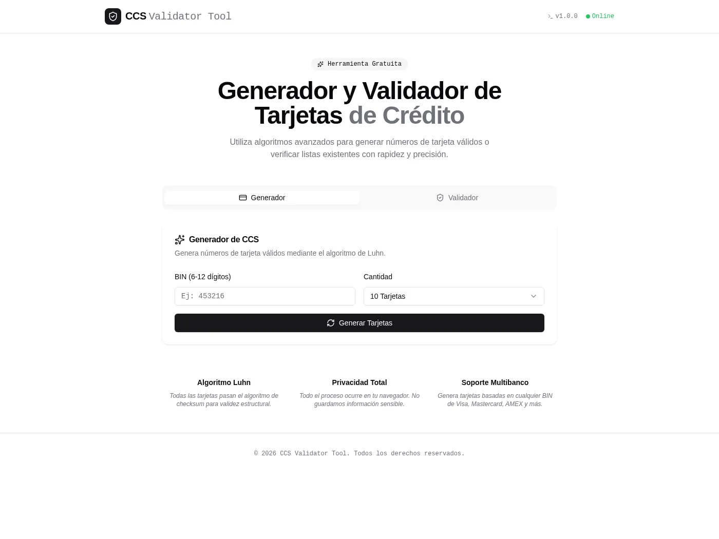 CCS Validator Tool