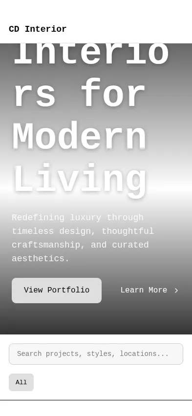 CD Interior Landing Page