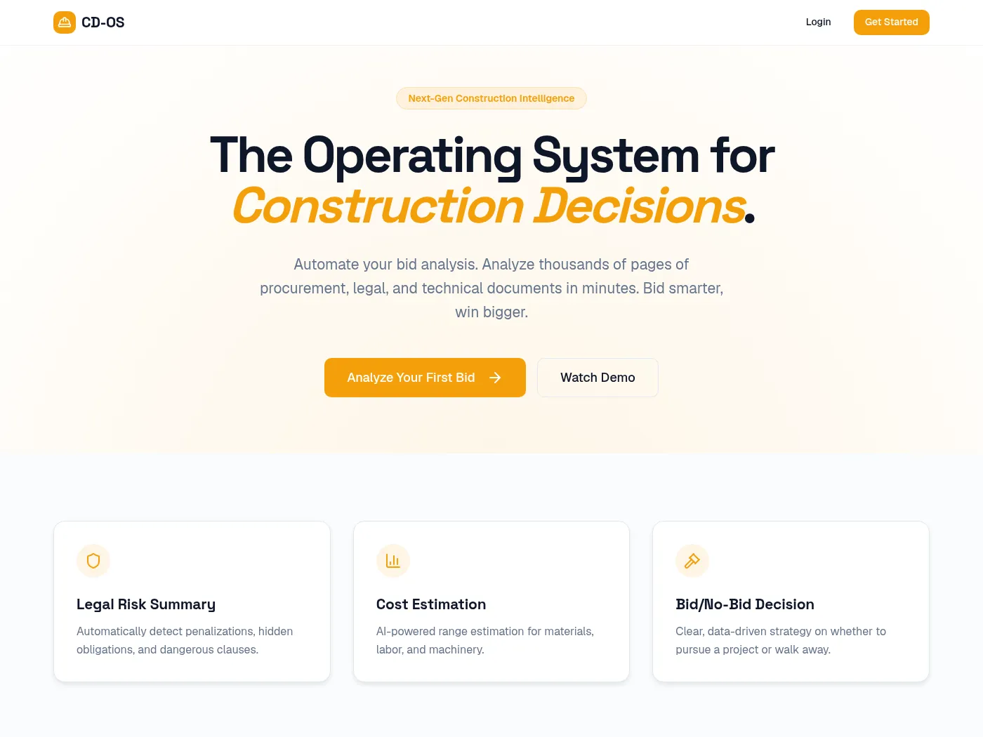 CD-OS Construction Decision SaaS