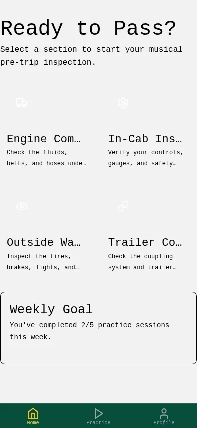 CDL Pre-Trip Song App