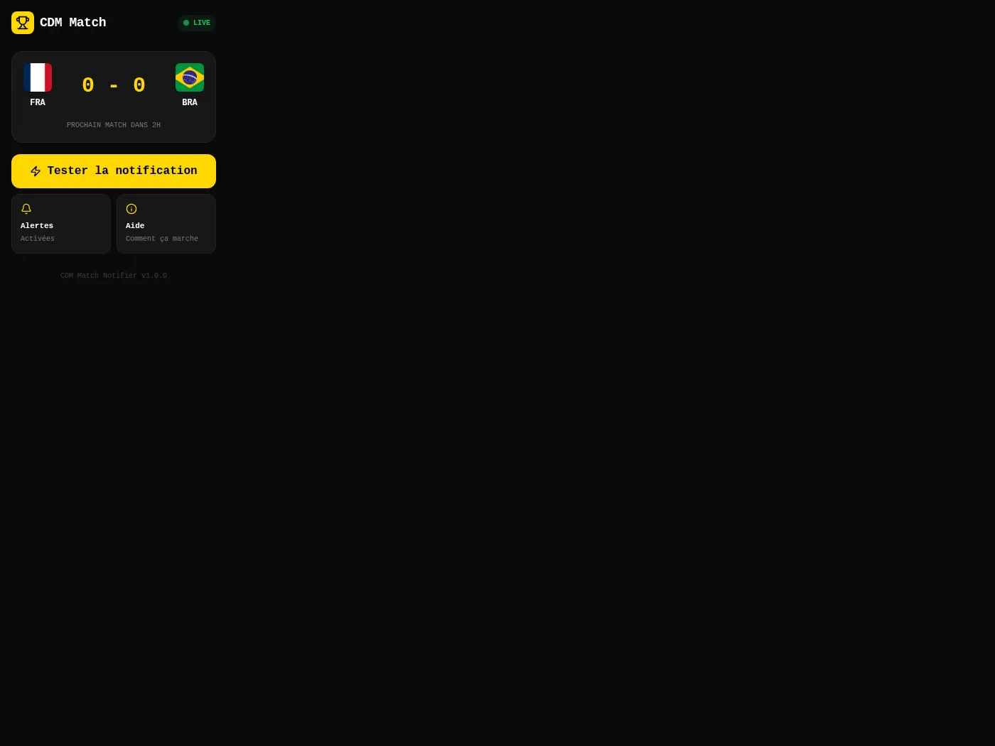 CDM Match Notifier