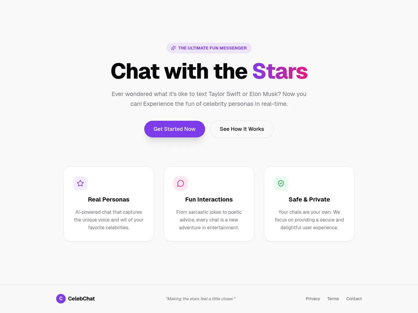 CelebChat Fun Messenger