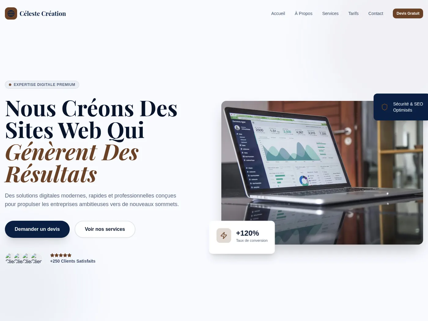 Céleste Création Web Site