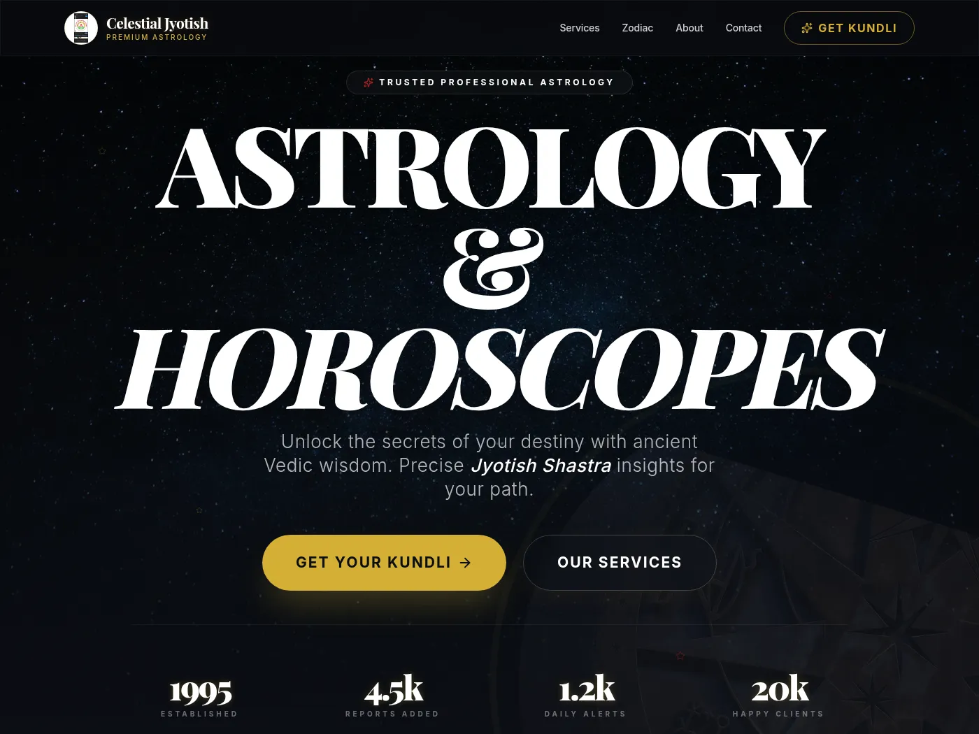 Celestial Jyotish Landing