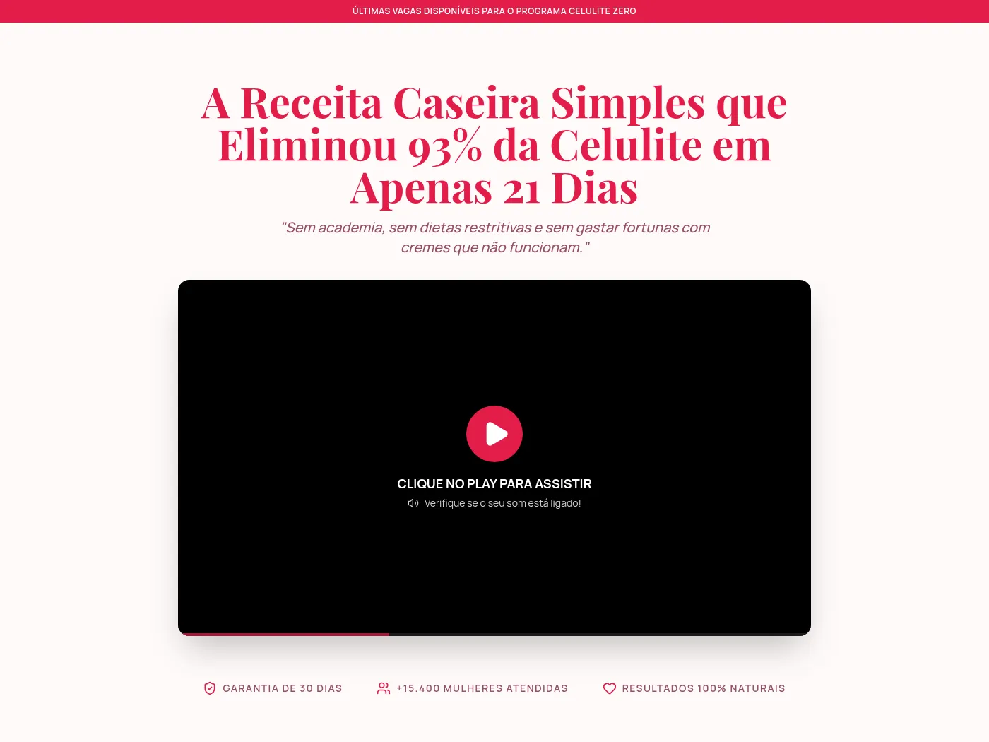Celulite Zero Landing Page