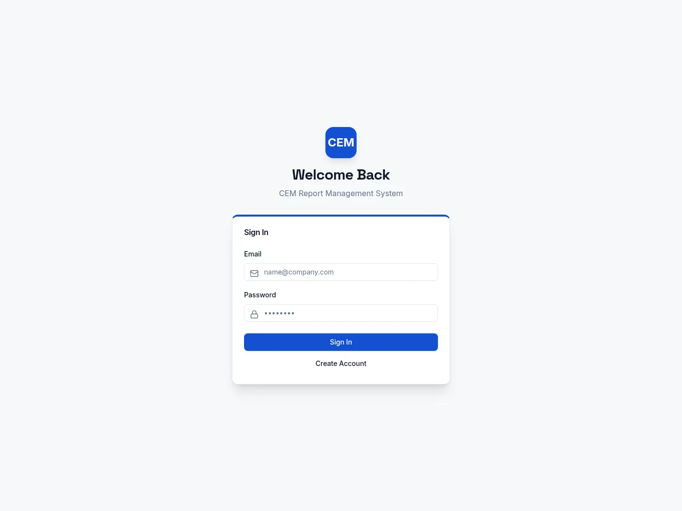 CEM Report Template App