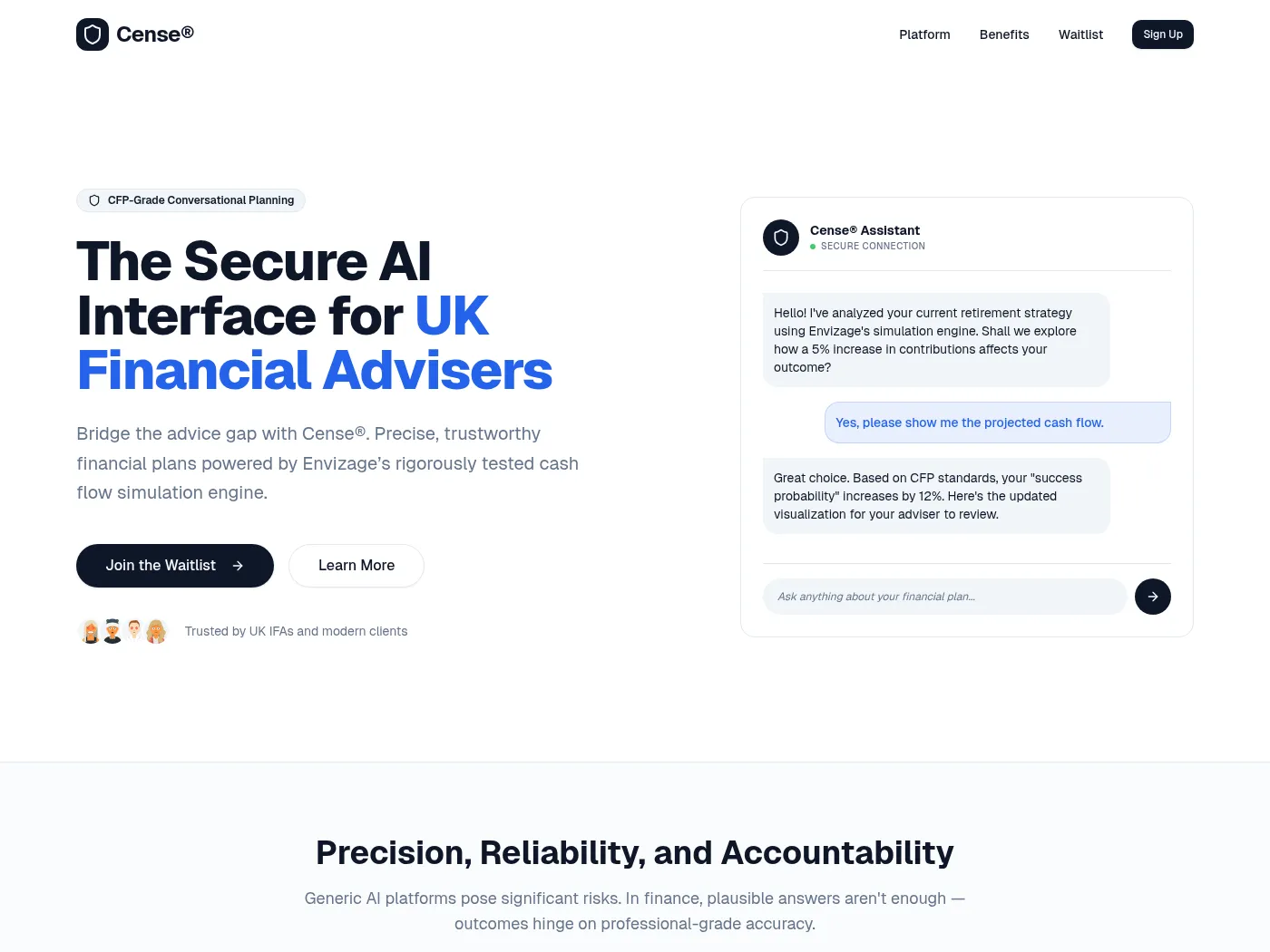 Cense Landing Page