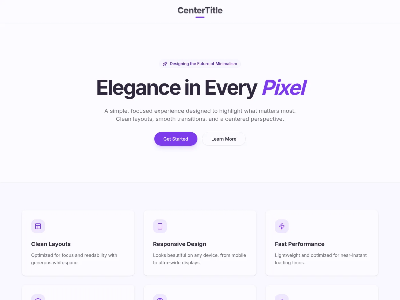 CenterTitle Webpage