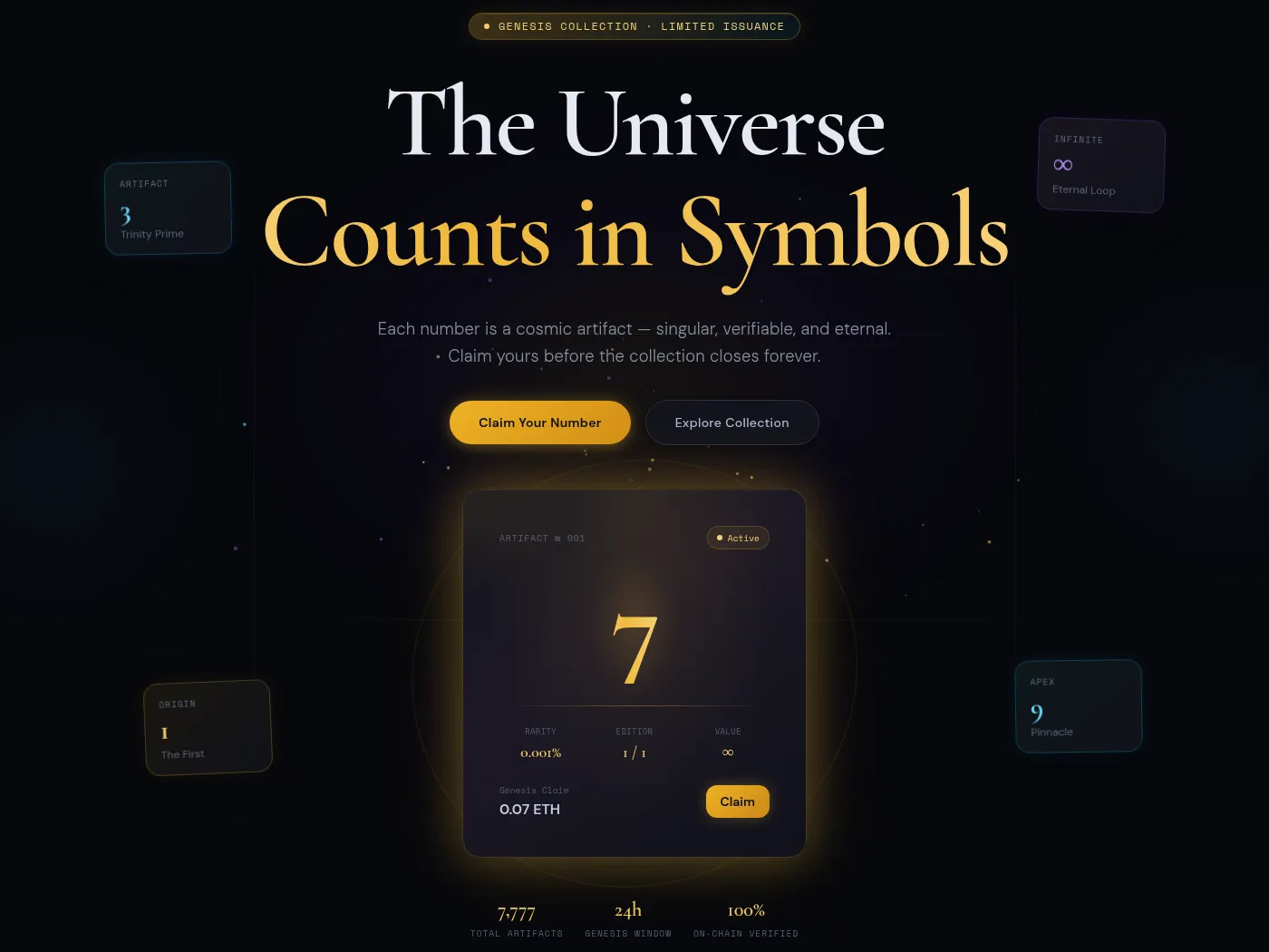Cosmic Centerpiece Hero