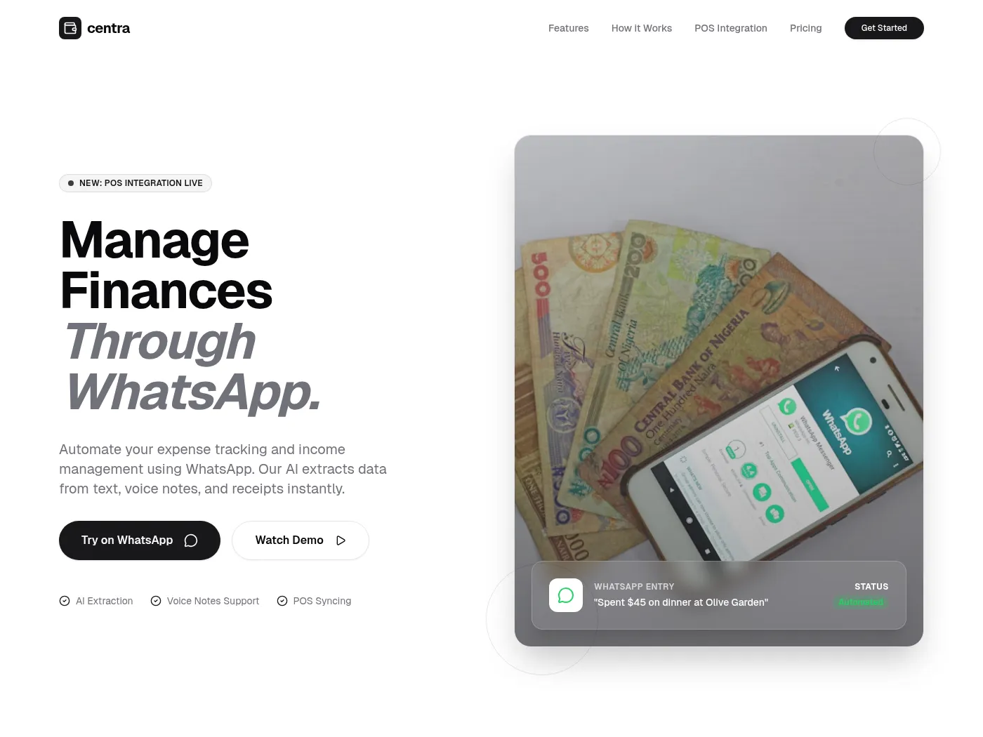 Centra AI Landing Page