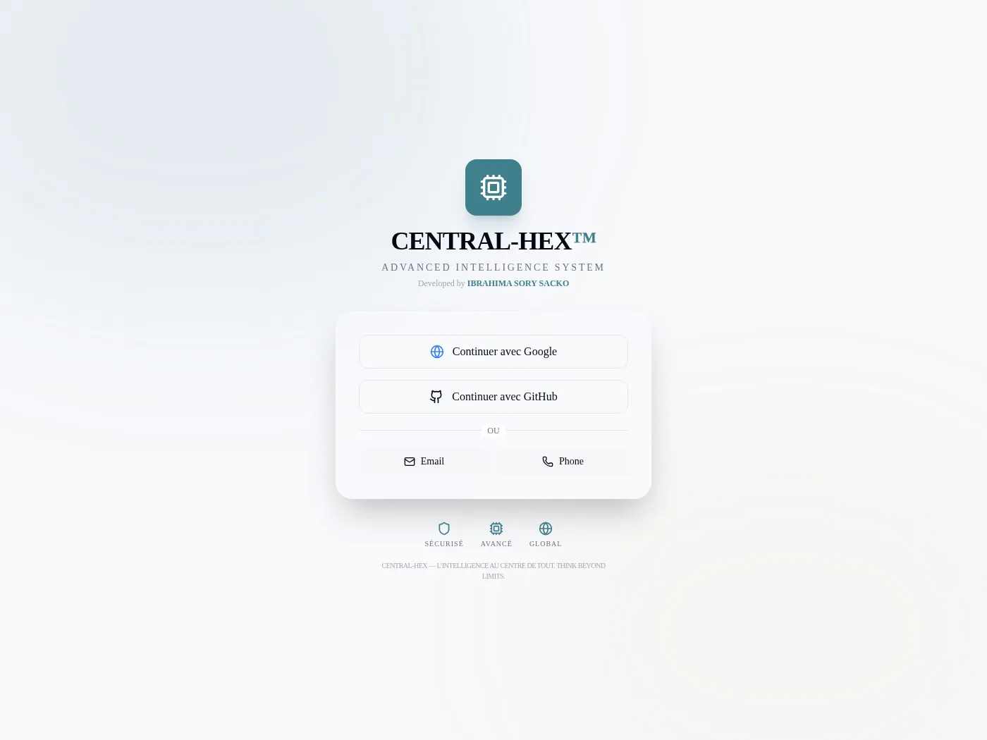 Central-HEX AI Platform