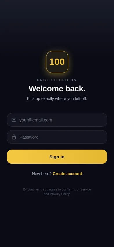 100-Day English CEO Coach