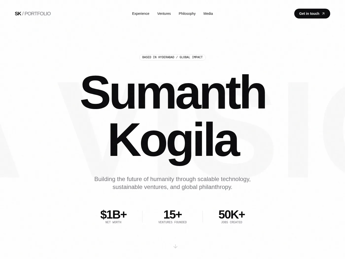 Sumanth Kogila Portfolio