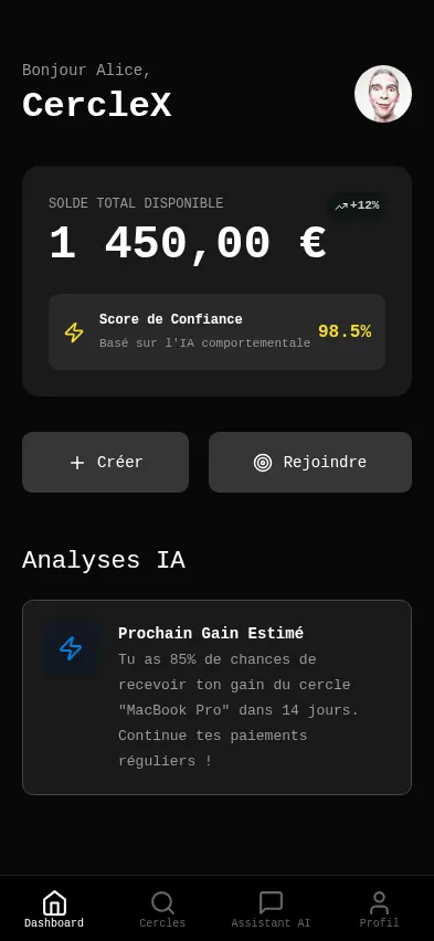 CercleX Tontine Mobile