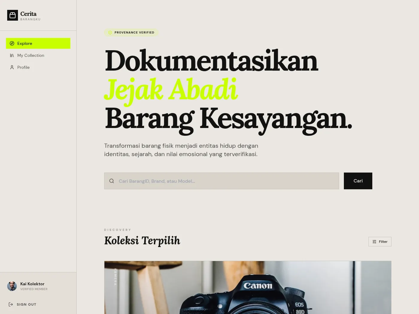 CeritaBarangku Digital Passport