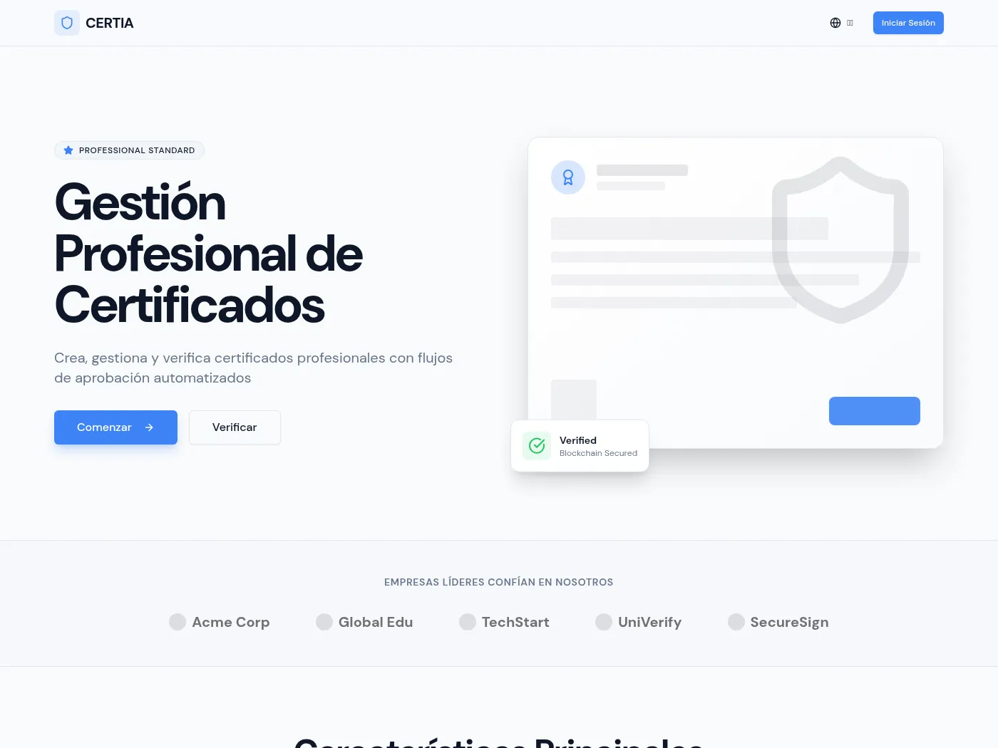 CERTIA: Plataforma Integral para la Gestión de Certificados Profesionales