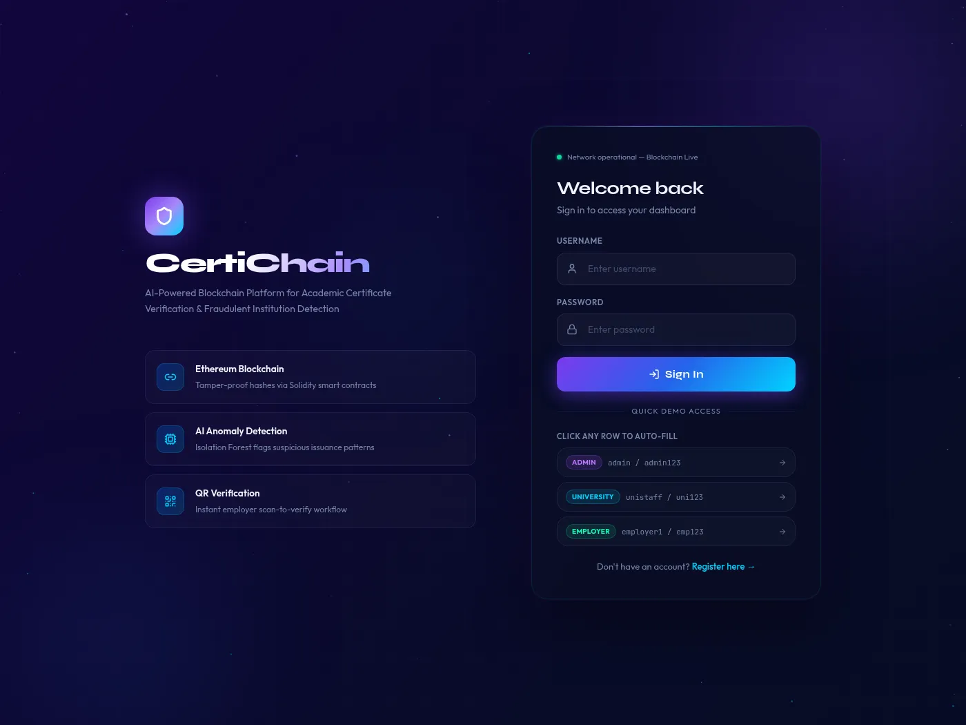 CertiChain UI Revamp