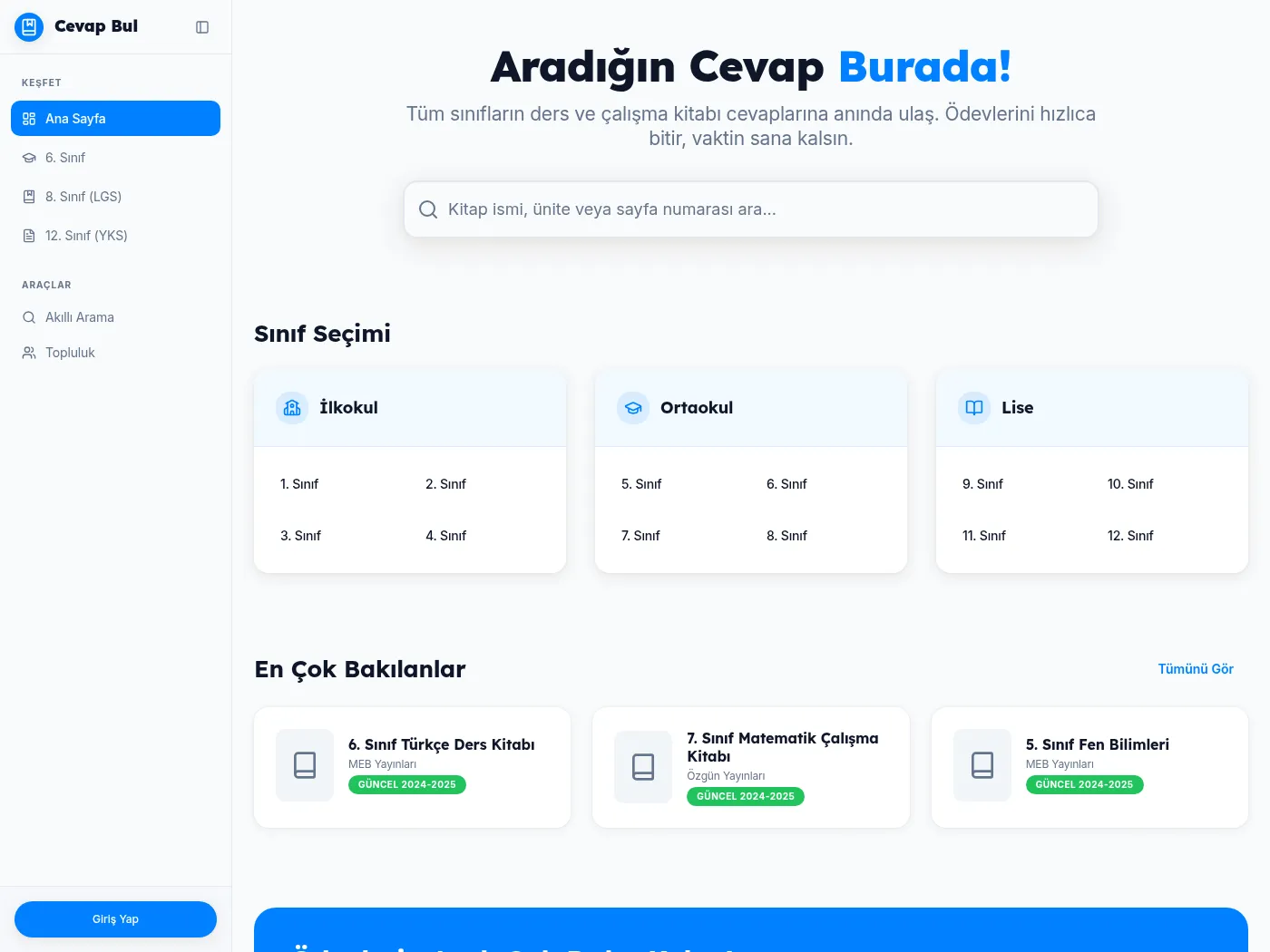 Cevap Bul Web Portalı