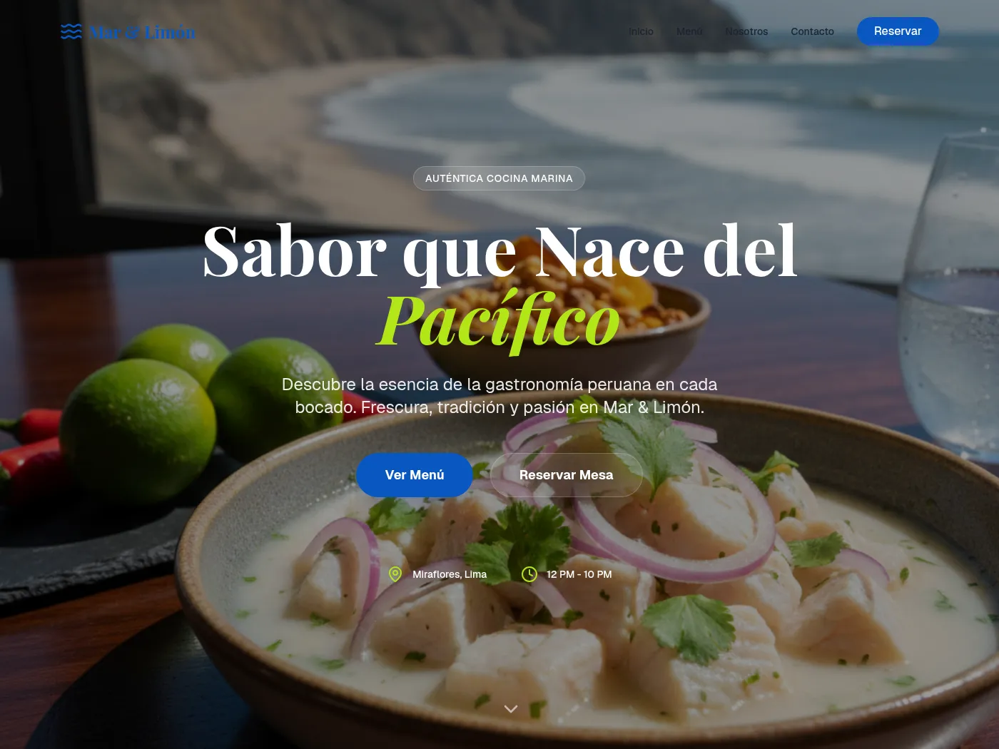 Cevichería Peruana Web