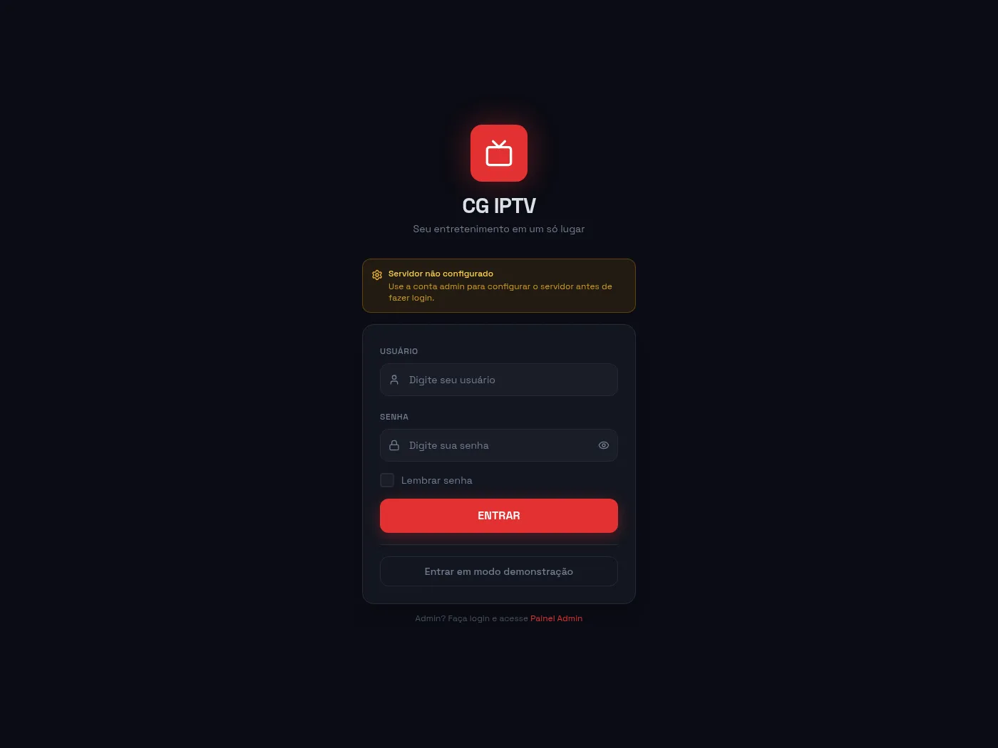 CG IPTV Web Portal