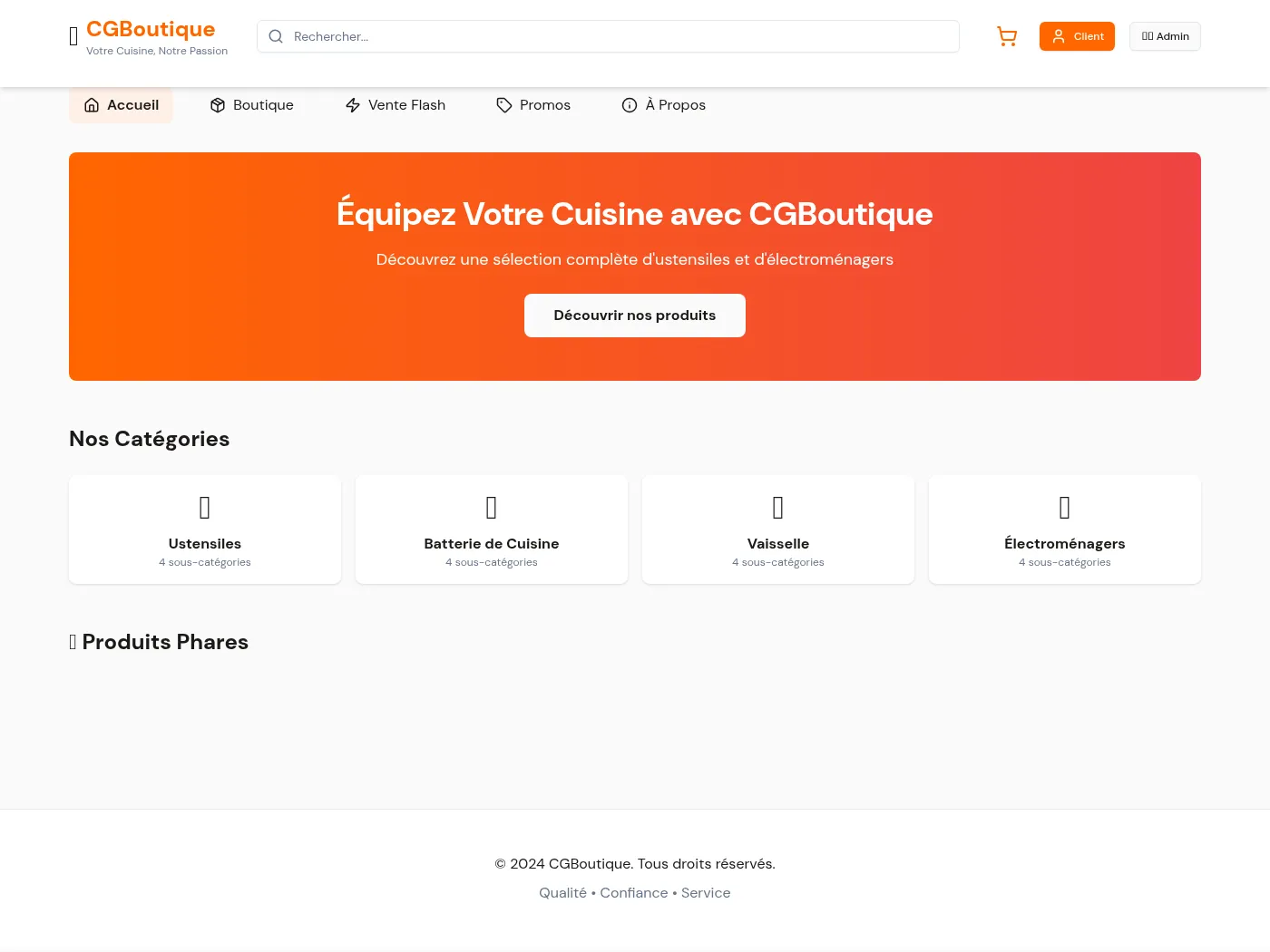 CGBoutique - Boutique SaaS Connectée à la Codification Shopify