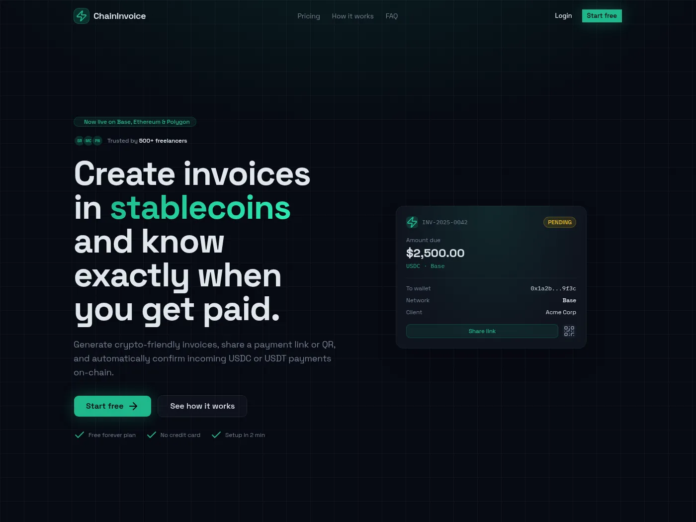 ChainInvoice SaaS Platform
