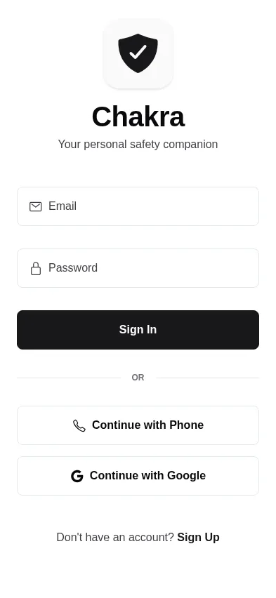 Chakra Safety App