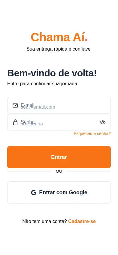 Chama Aí Delivery App