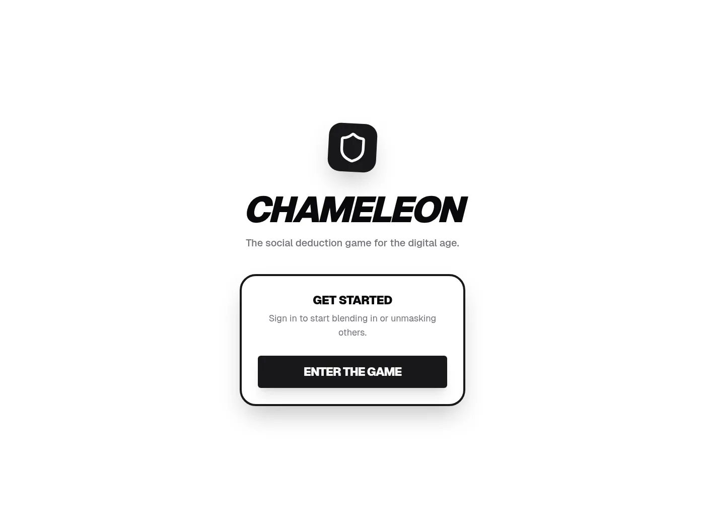 Chameleon Card Game Webapp