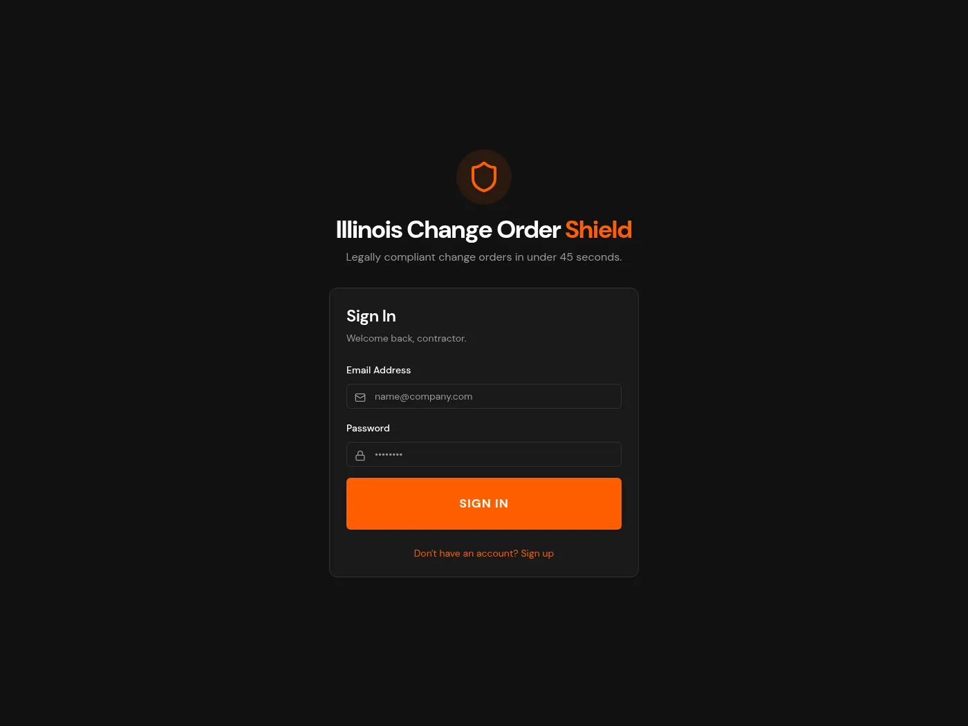 Change Order Shield